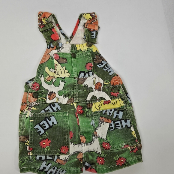 Vintage | Bottoms | Vintage Hee Haw Overall Shorts Kids 2 Months See ...